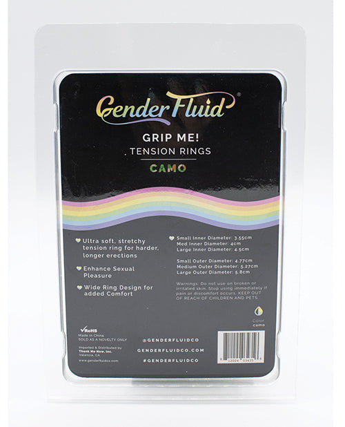 Gender Fluid Grip Me! Tension Ring Set - Camo | Nirvana's Treasures